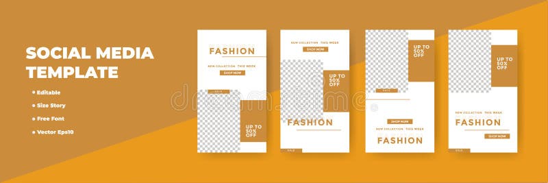 Creative Social Networks Stories Design, Vertical Banner Stock Vector ...