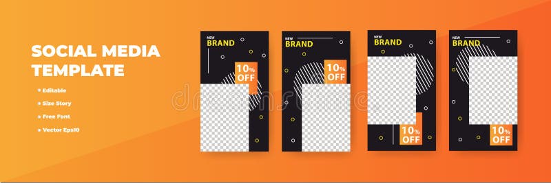 Creative Social Networks Stories Design, Vertical Banner Stock Vector ...