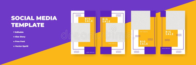 Creative Social Networks Stories Design, Vertical Banner Stock Vector ...
