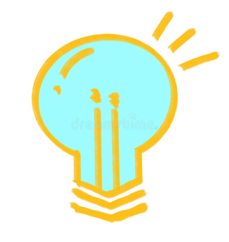 Creative Solution Light Bulb Hand Draw Doodle Illustration Icon Stock ...