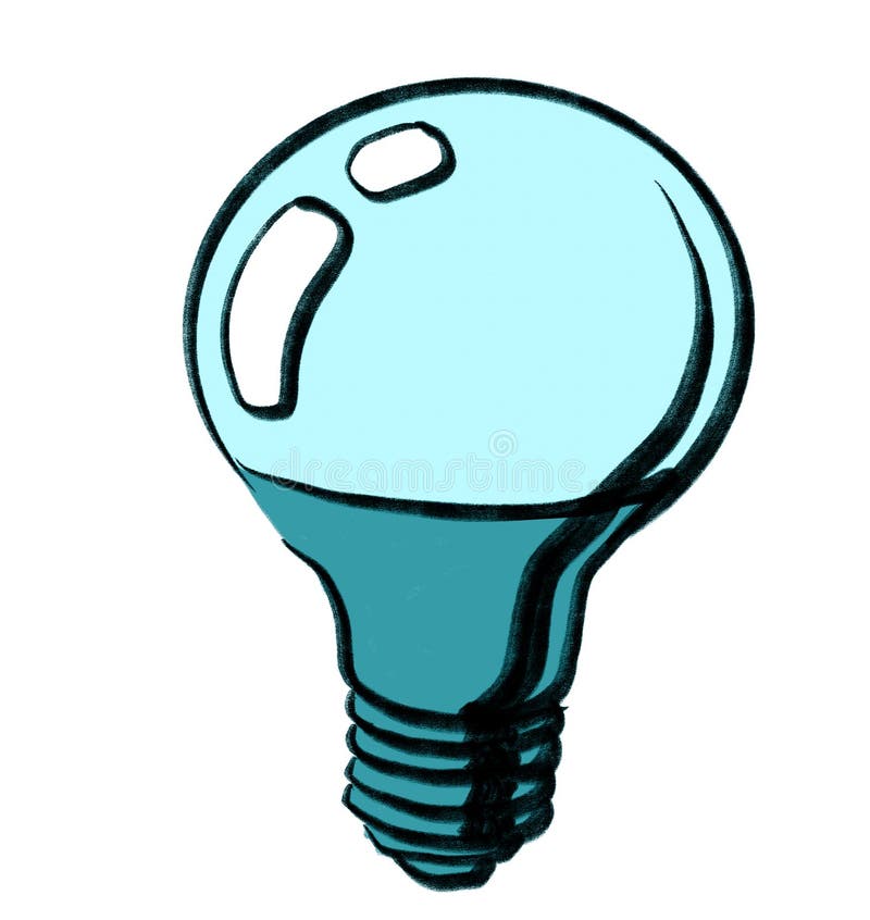 Creative Solution Light Bulb Hand Draw Doodle Illustration Icon Stock ...