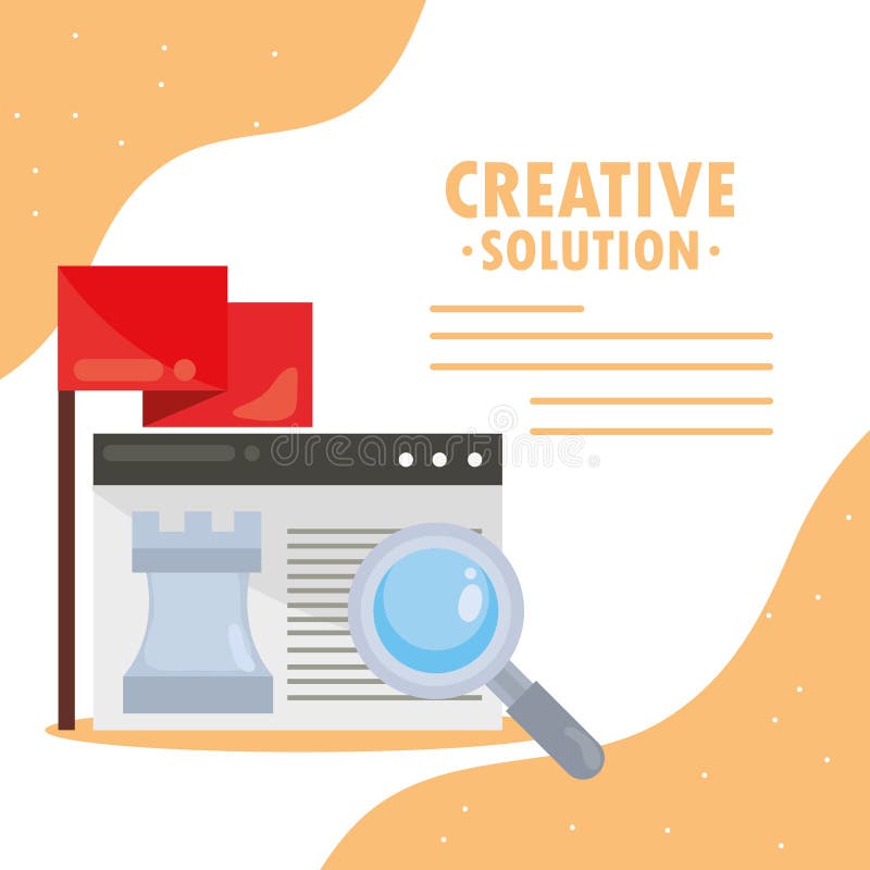 Creative solution poster stock vector. Illustration of development ...