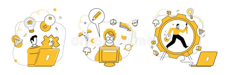 Creative Solutions. Contemplation Ignites Spark Brainstorming, Giving ...