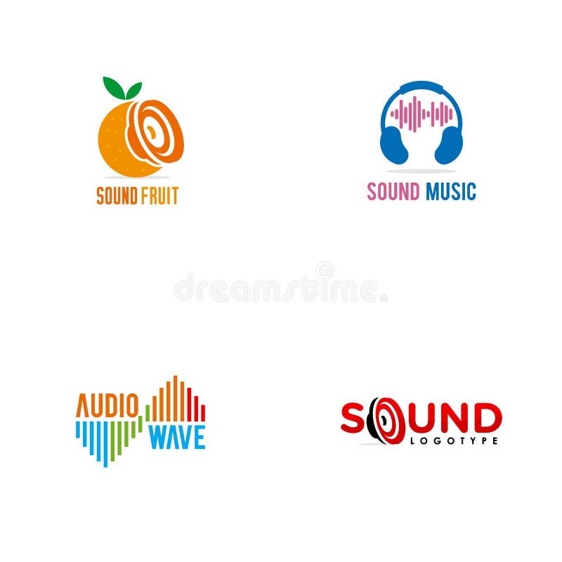 Creative Sound Logo Vector Art Logo Stock Vector - Illustration of ...
