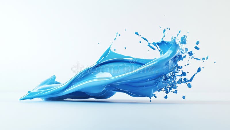 In a Creative Space, Abstract Art Comes Alive through a Vibrant Blue ...