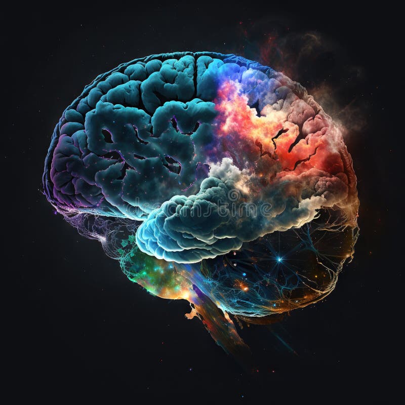 Creative Space Inside of Brain Stock Illustration - Illustration of ...