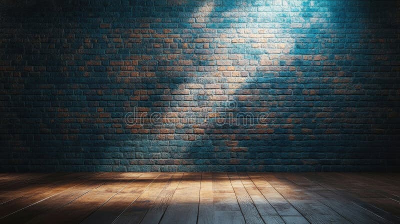 Creative Space with Rustic Brick Wall and Wooden Floor Offers Perfect ...