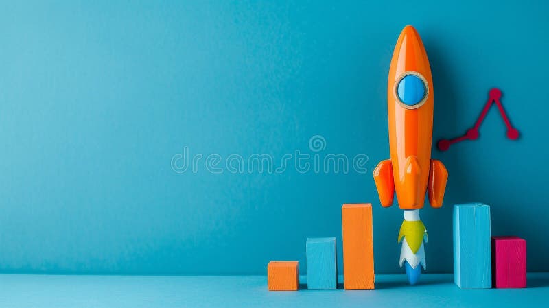 Creative Space-Themed Setup with Toy Rocket and Planets, Ideal for ...