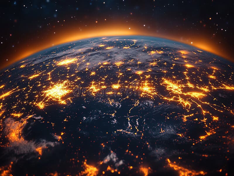 A Creative Space View of Earth with a Grid-like Representation of ...