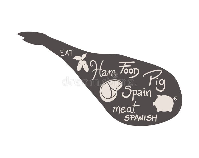 Spanish ham stock illustration. Illustration of refreshment - 45754359