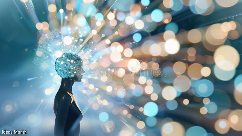 Creative Spark and Brainstorming Concepts with Abstract Light Burst for Innovative Projects ...