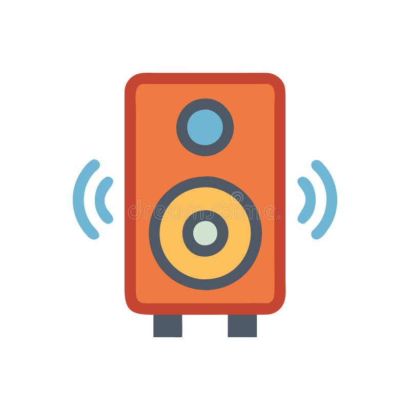 Creative Speaker Icon for Digital Sound Stock Vector - Illustration of ...