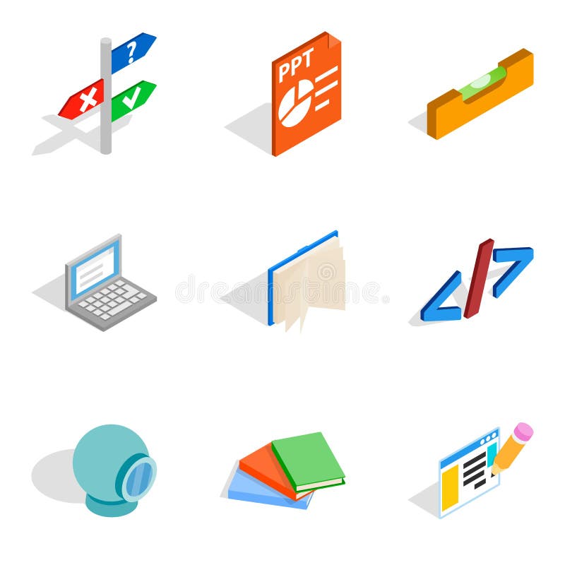 Creative Specialty Icons Set, Isometric Style Stock Vector ...