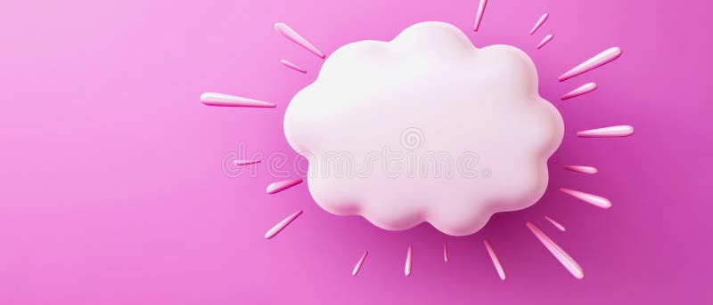 Creative Speech Bubble Design on a Vibrant Magenta Background ...