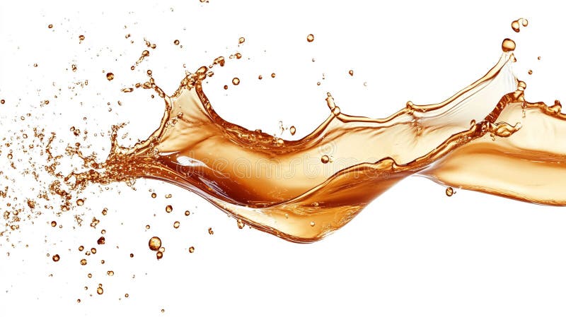 Creative Splash of Brown Liquid Against a White Background. Generative ...