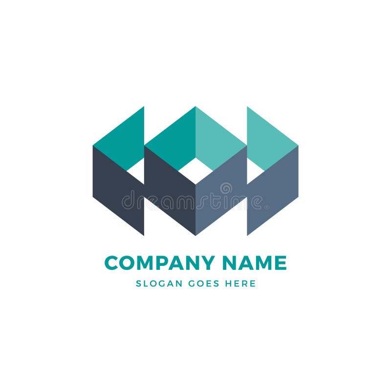 Creative Square Box Vector Logo Icon Design Template. Abstract Logotype ...