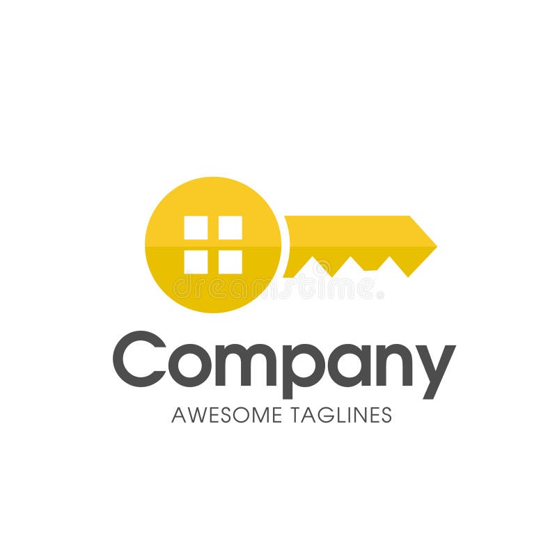 Creative Square Key of Real Estate Logo Stock Vector - Illustration of ...