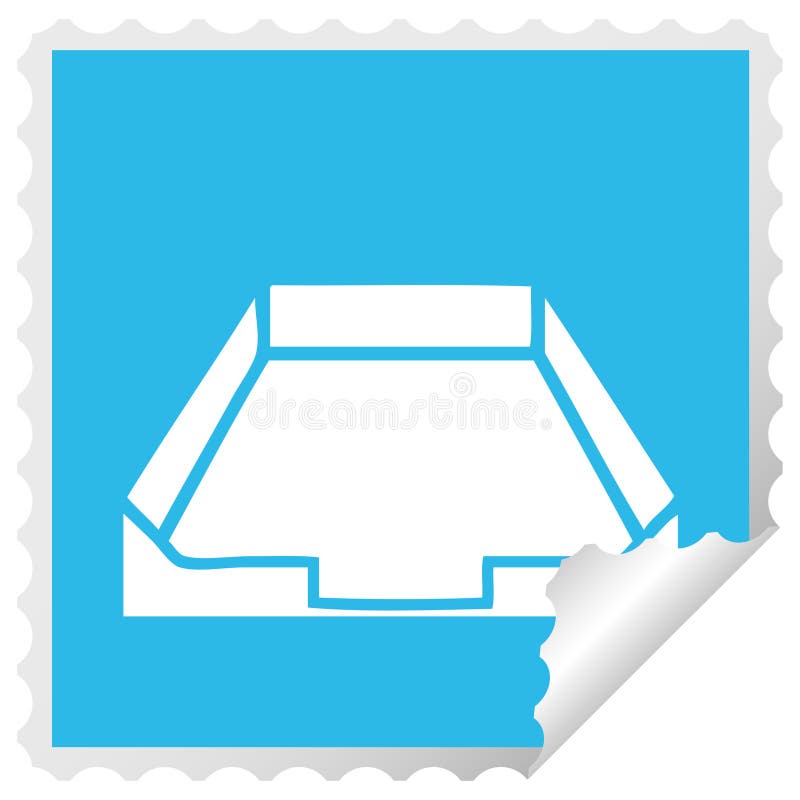 A Creative Square Peeling Sticker Cartoon in Box Stock Vector ...