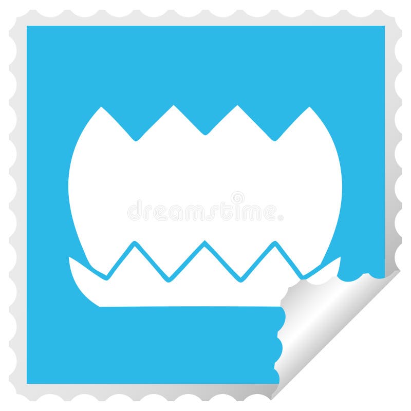 A Creative Square Peeling Sticker Cartoon Flower Stock Vector ...