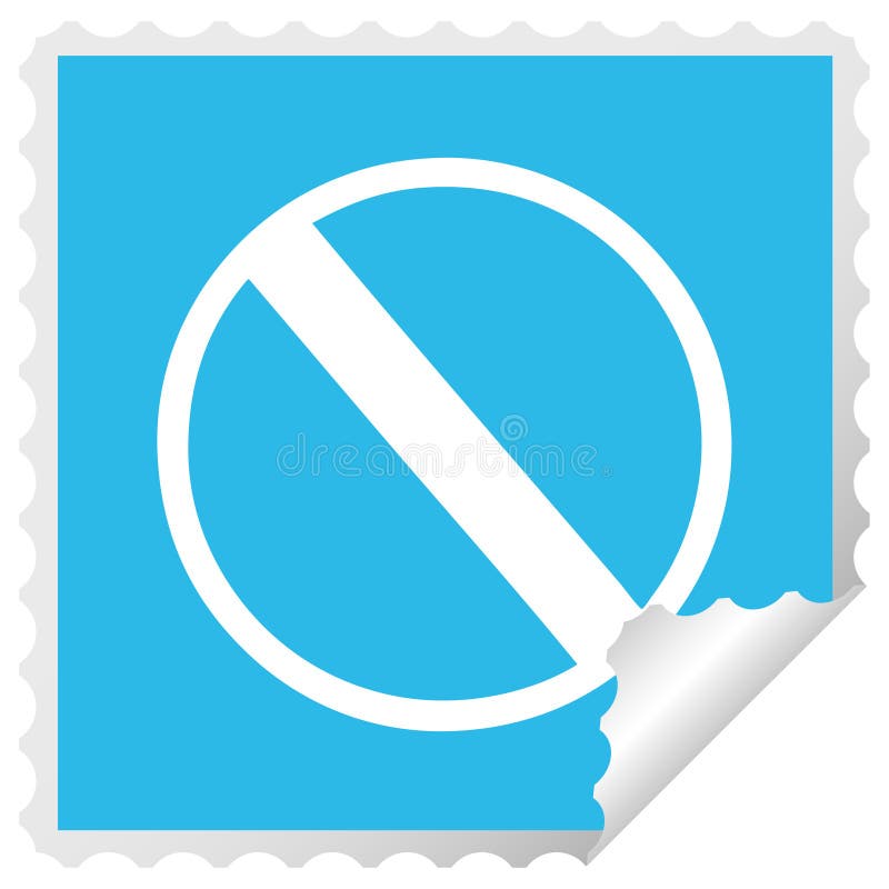 Cartoon Not No Allowed Entry Sign Symbol Cute Illustration Retro ...