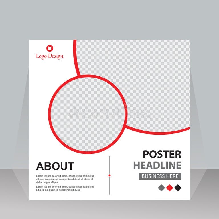 Poster Design Creative Square Layout Stock Vector - Illustration of ...