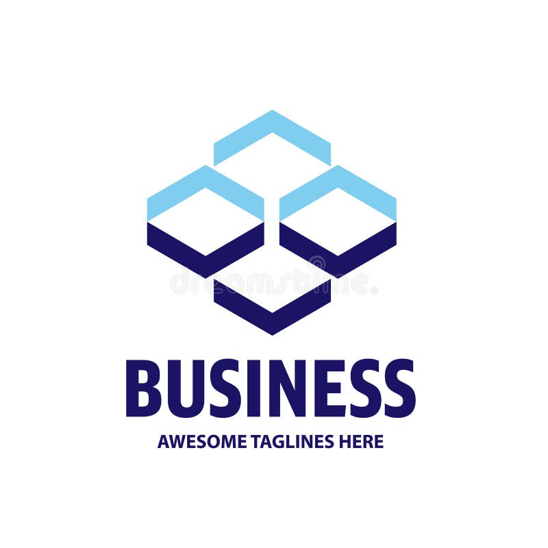 Creative Square Stack Geometric Shape Stock Vector - Illustration of ...