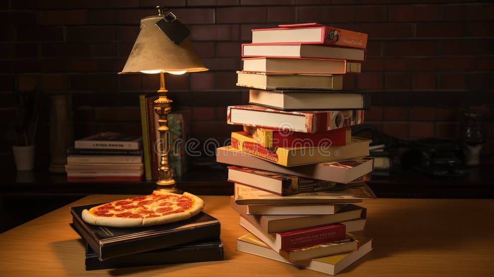Creative Stack of Pizza Boxes Stock Illustration - Illustration of ...