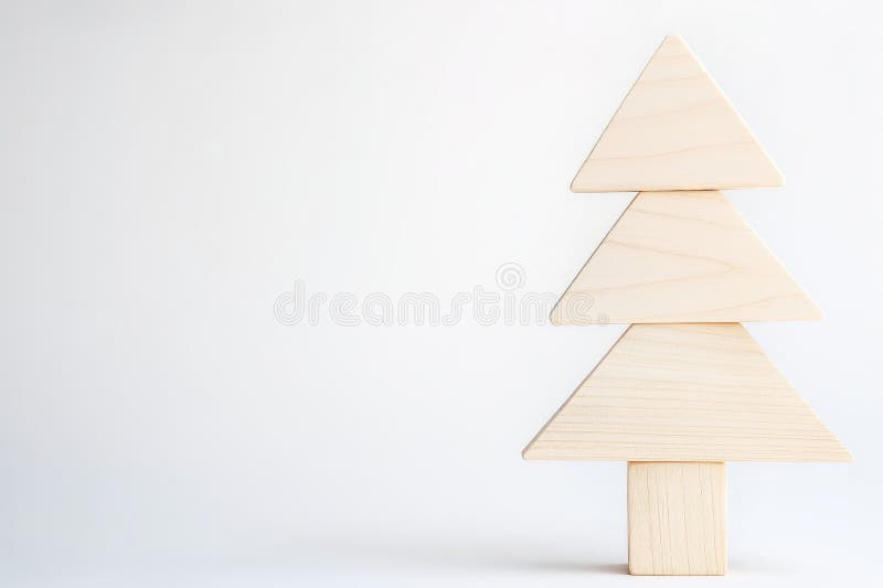Creative Stacking of Small Wooden Blocks Forms a Minimalist Christmas ...