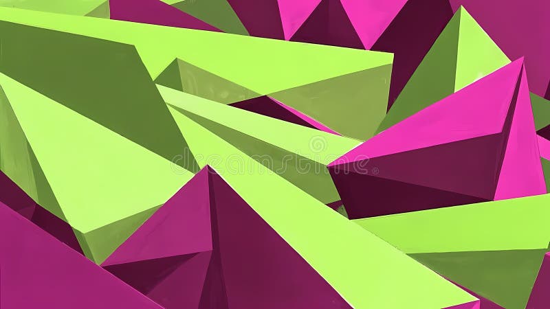 Creative Stacking of Triangular Geometric Blocks Stock Illustration ...