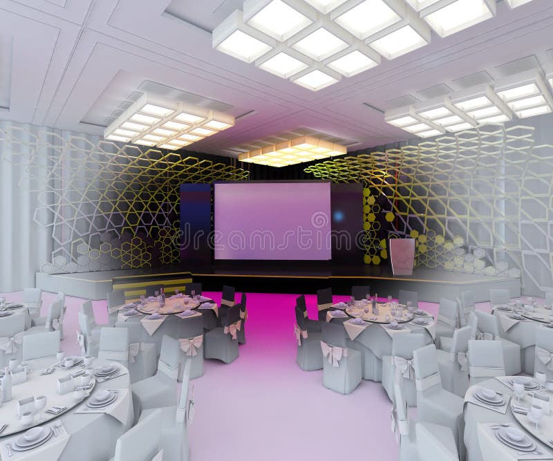 Stage & Backdrop stock illustration. Illustration of dinner - 97660248