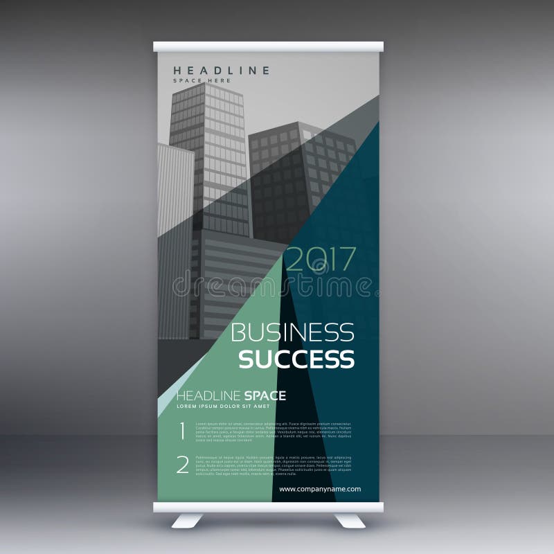 Standee Design in Trendy Color Style Roll Up Template Stock Vector ...