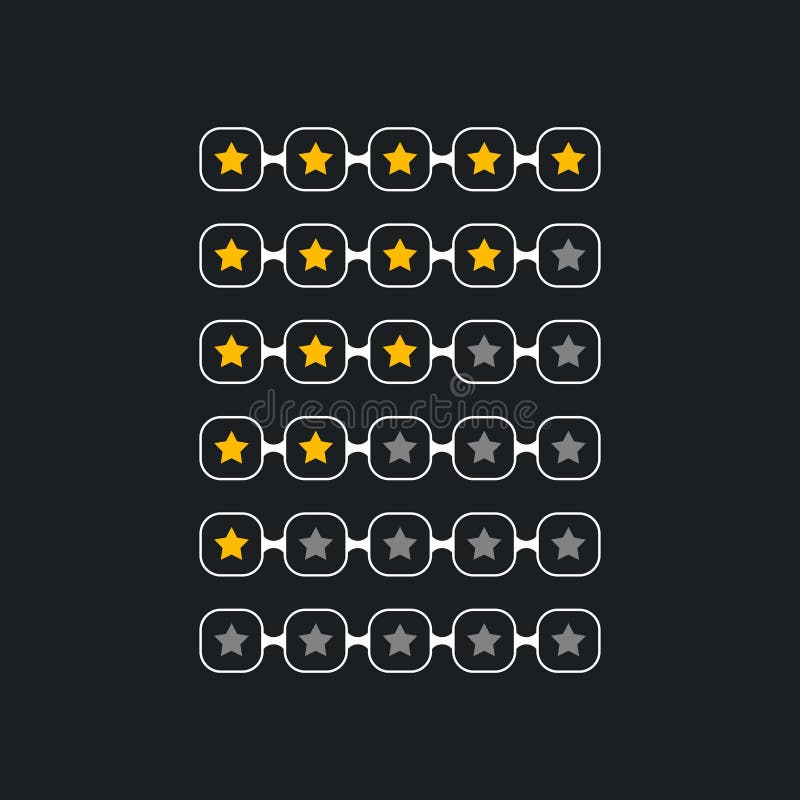 Creative Star Rating Symbol for Black Theme Stock Vector - Illustration ...