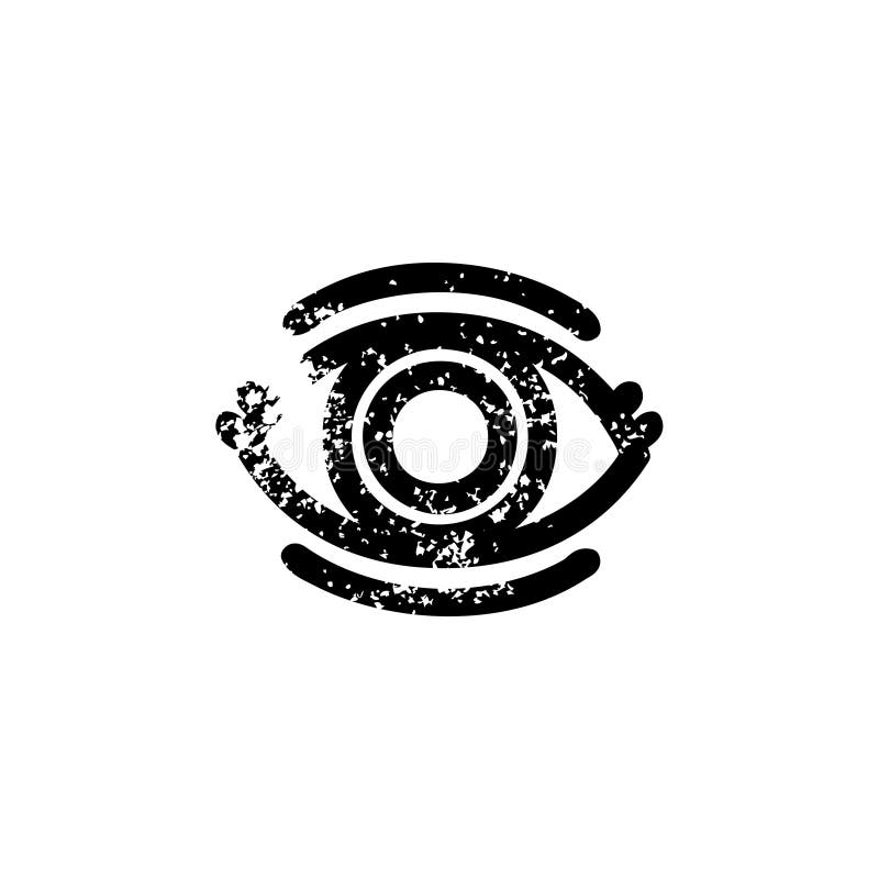 A Creative Staring Eye Distressed Icon Stock Vector - Illustration of ...