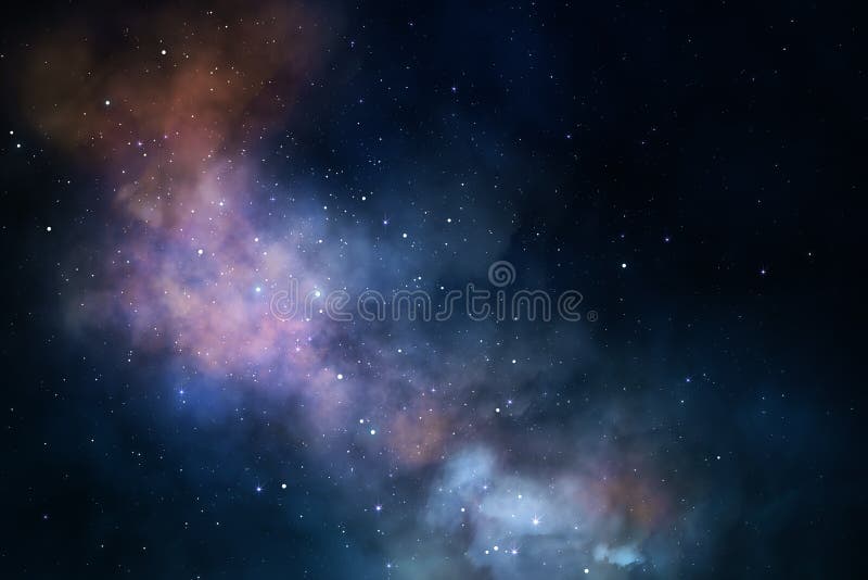 Creative Starry Dark Night Sky Background. Cosmos Concept Stock ...