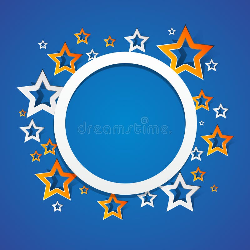 Creative Stars Frame on Blue Background Stock Illustration ...