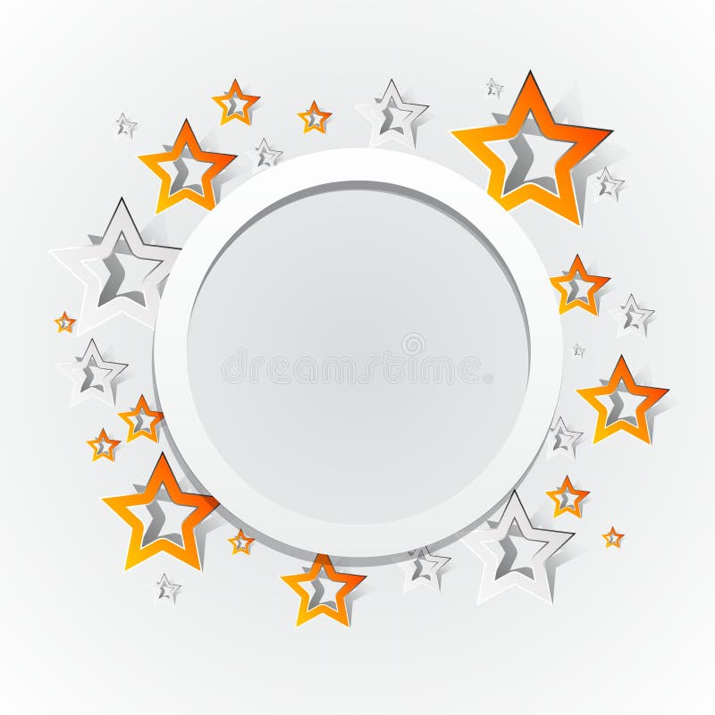 Creative Stars Frame on White Background Stock Vector - Illustration of ...