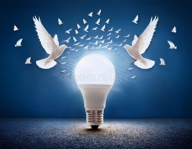 Creative Start Concept As a Bright Illuminated Light Bulb Transforming ...