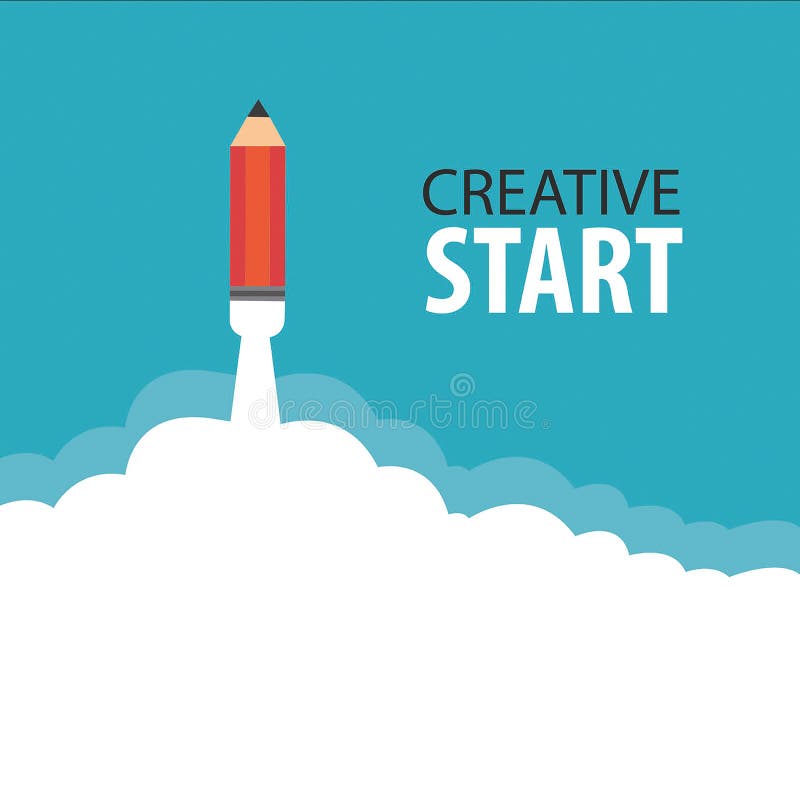 Creative Start stock illustration. Illustration of graph - 84278102