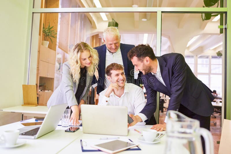 Creative Start-up Business Team on the Computer Stock Photo - Image of ...