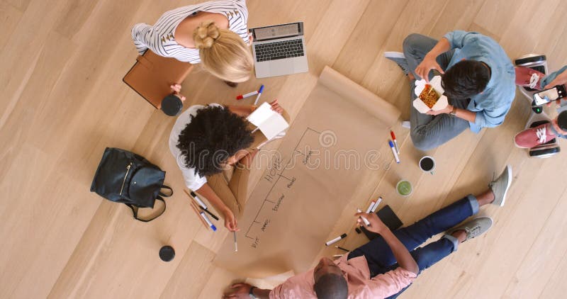 Creative, Startup and Design People Planning, Writing and Brainstorming ...