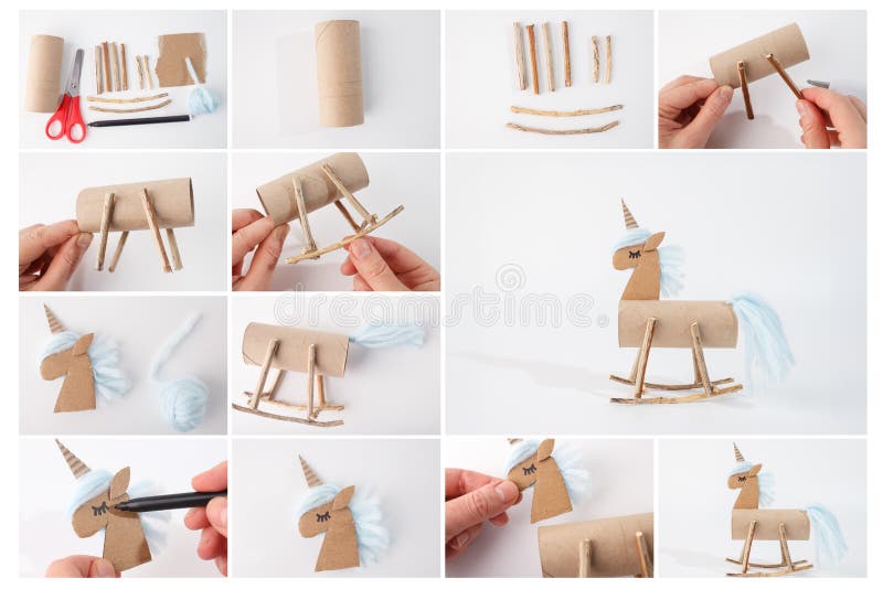 Creative Step-by-step DIY Craft Project of Rocking Unicorn Using ...