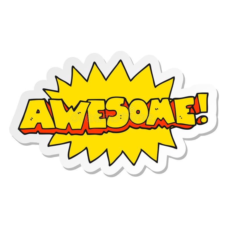 A Creative Sticker of a Awesome Cartoon Shout Stock Vector ...