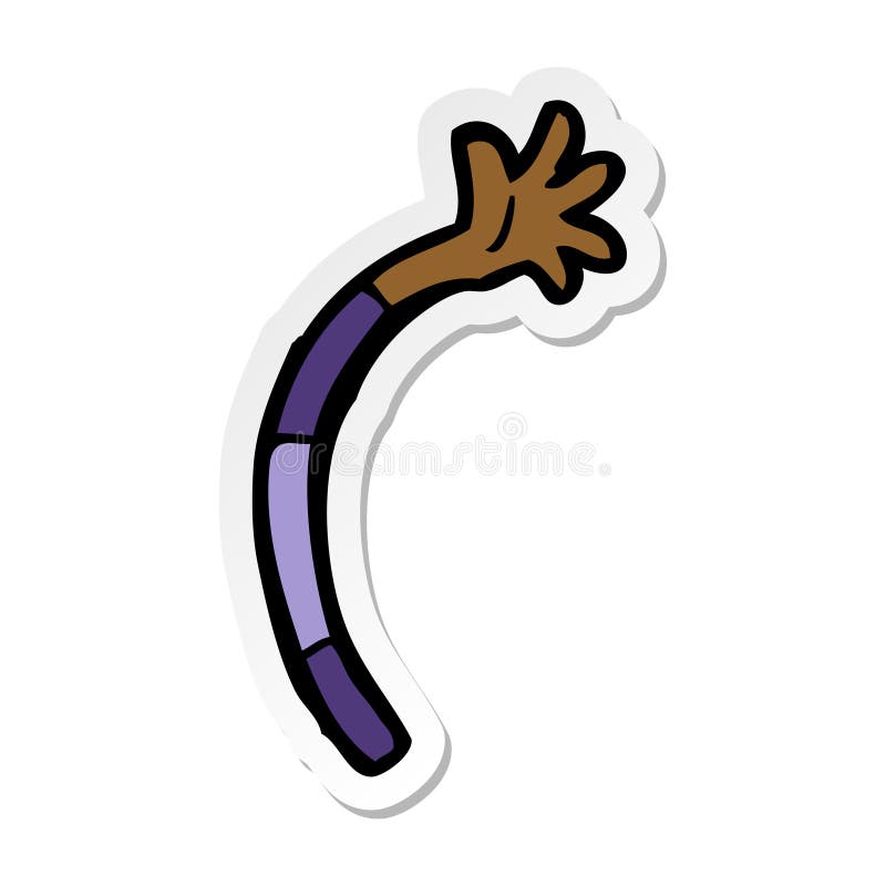 A Creative Sticker of a Cartoon Arm Stock Vector - Illustration of ...