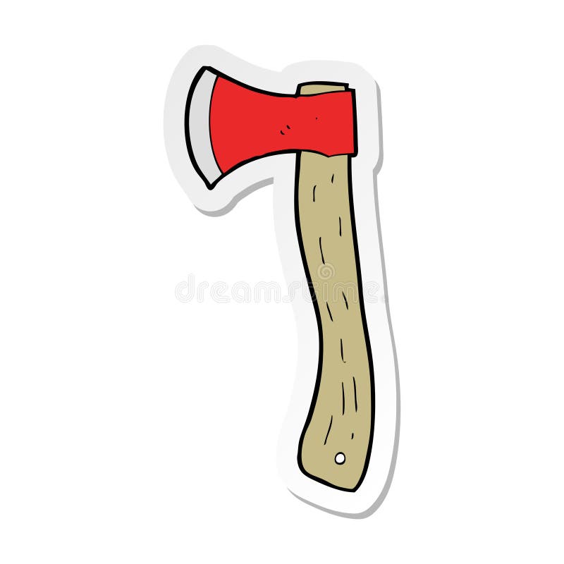 A Creative Sticker of a Cartoon Axe Stock Vector - Illustration of ...