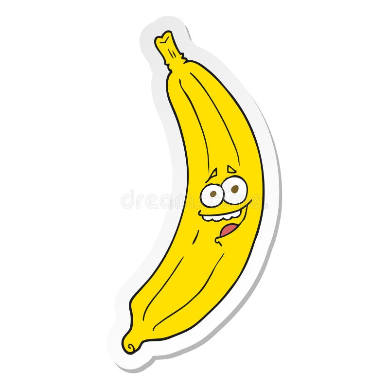 A Creative Sticker of a Cartoon Banana Stock Vector - Illustration of ... A Creative Sticker of a Cartoon Banana Stock Vector - Illustration of ...