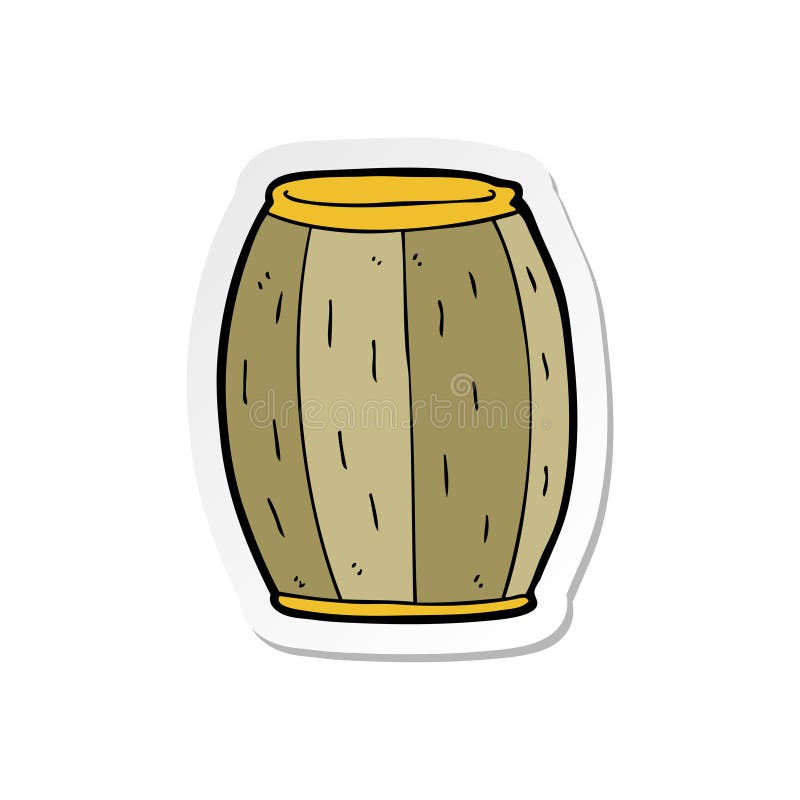 A Creative Sticker of a Cartoon Beer Barrel Stock Vector - Illustration ...