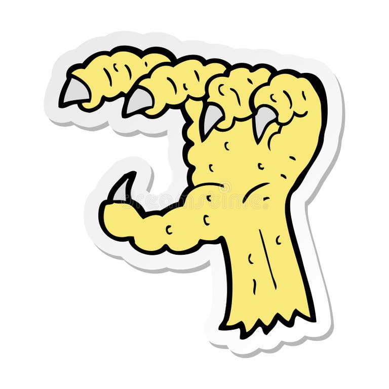 A Creative Sticker of a Cartoon Bird Claw Stock Vector - Illustration ...