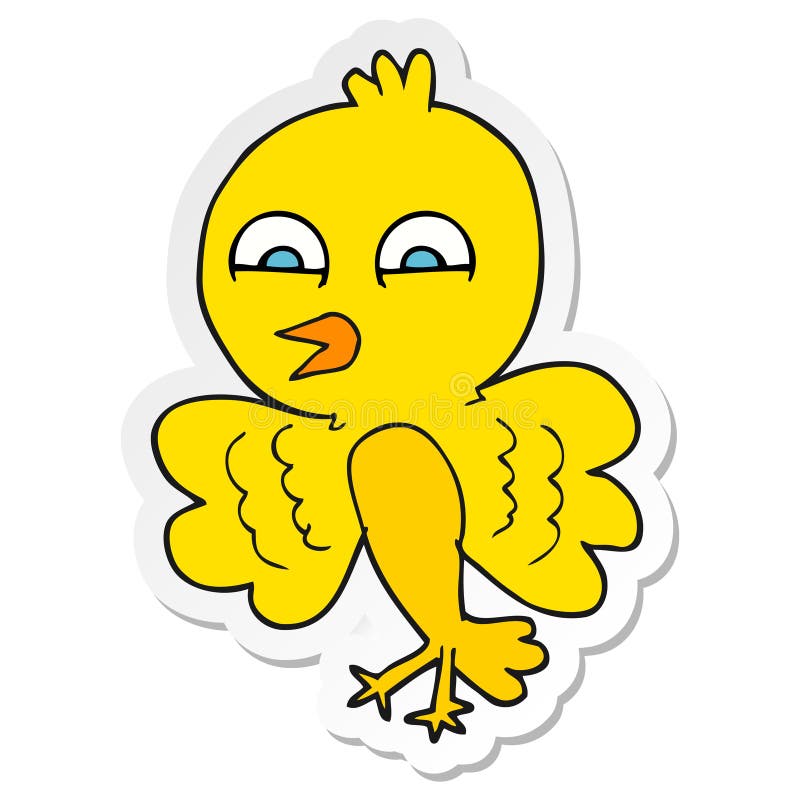 A Creative Sticker of a Cartoon Bird Stock Vector - Illustration of ...