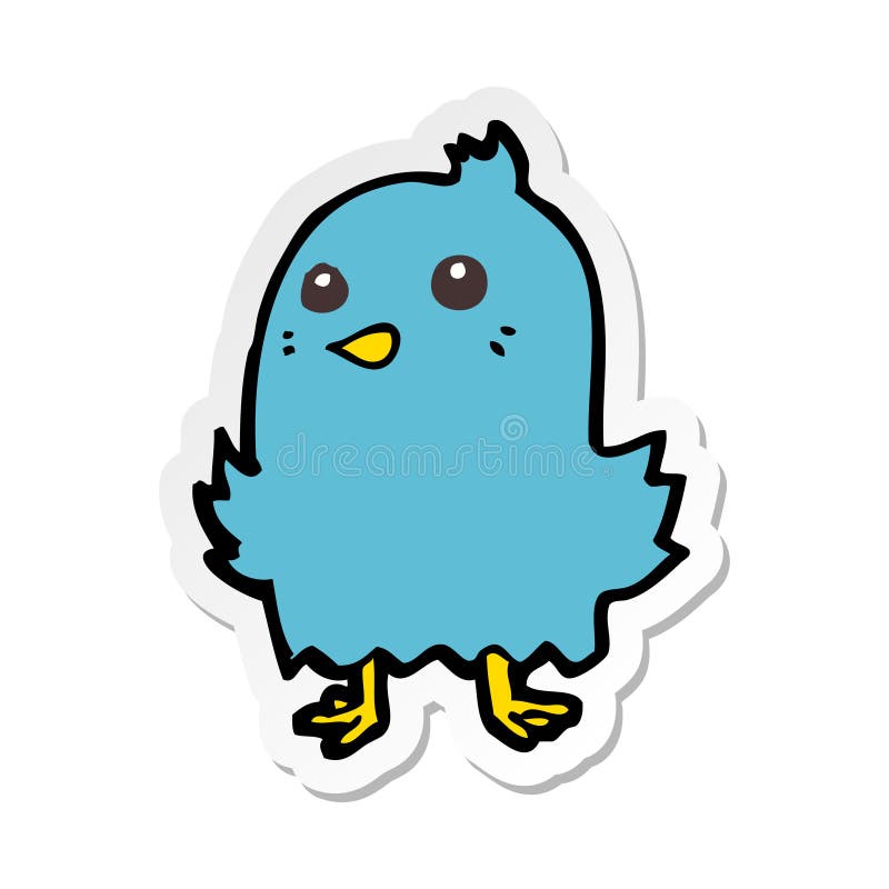 A Creative Sticker of a Cartoon Bird Stock Vector - Illustration of ...