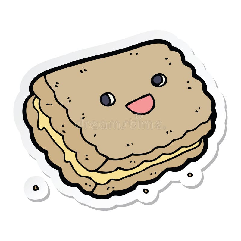 A Creative Sticker of a Cartoon Biscuit Stock Vector - Illustration of ...